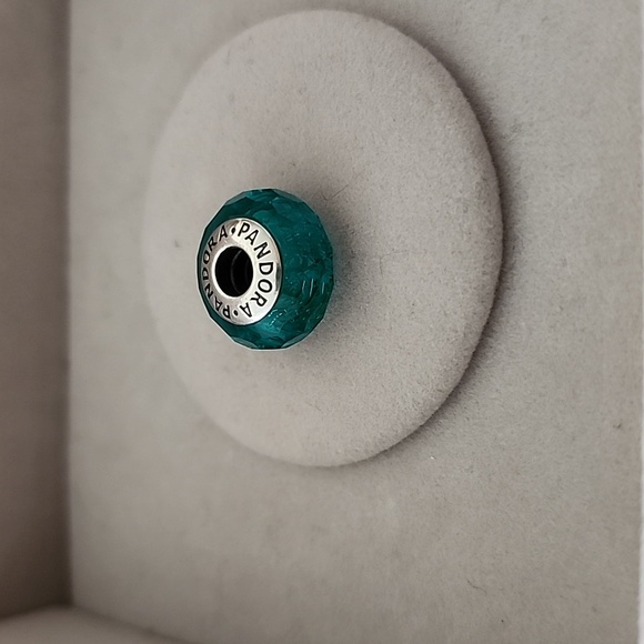 Pandora | Jewelry | Pandora Murano Glass Turquoise Charm | Poshmark